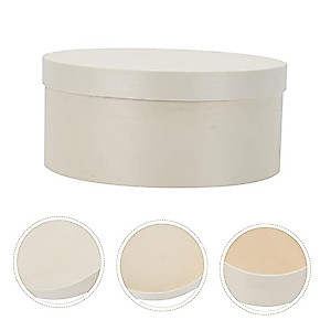 UPKOCH 2pcs Box Cheesecake Box Wooden Gift Boxes Mini Cake Stand 2 Tier Cake Stand Muffin Holder Box Cake Container Pie Dessert Round Cake Packaging Box Cake Dessert Box Packing Box Tray