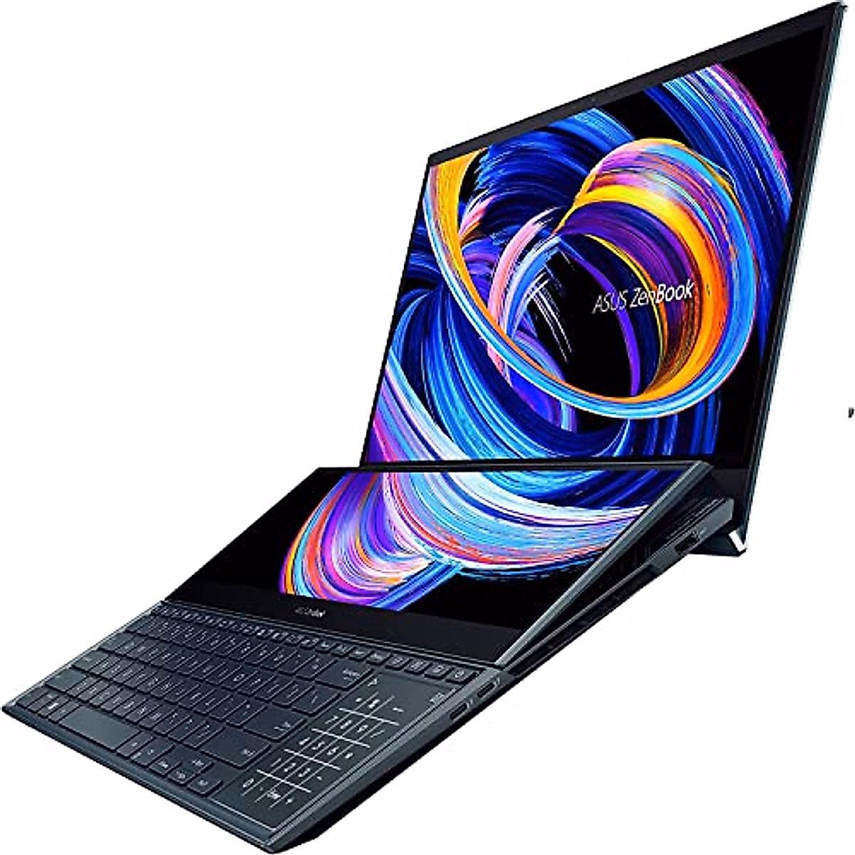 ASUS ZenBook Pro Duo 15 UX582 15.6" FHD OLED Touchscreen (Intel 14-Core i7-12700H, 16GB DDR5 RAM, 1TB SSD, GeForce RTX 3060 6GB) Business Laptop, ScreenPad Plus, Backlit, IST HDMI, Stylus, Win 11 Pro