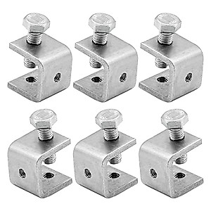 Cionyce 6 Pcs Stainless Steel C Clamps Heavy Duty Tiger Clamps Small U Clamps for WoodWorking,0.86" Metal C Clamps for Woodworker, Welders, Construction Workers