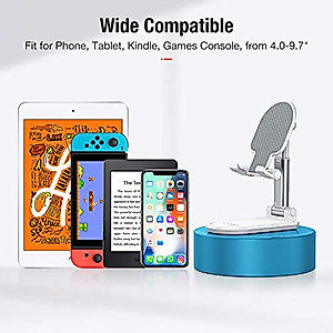 TORRAS Foldable Cell Phone Stand for Desk [Ultra-Portable] Adjustable Desktop Phone Holder Thick Case Friendly Phone Dock Compatible for iPhone 13 12 11 Pro Max, Samsung Galaxy S21+Ultra Note 20 & All