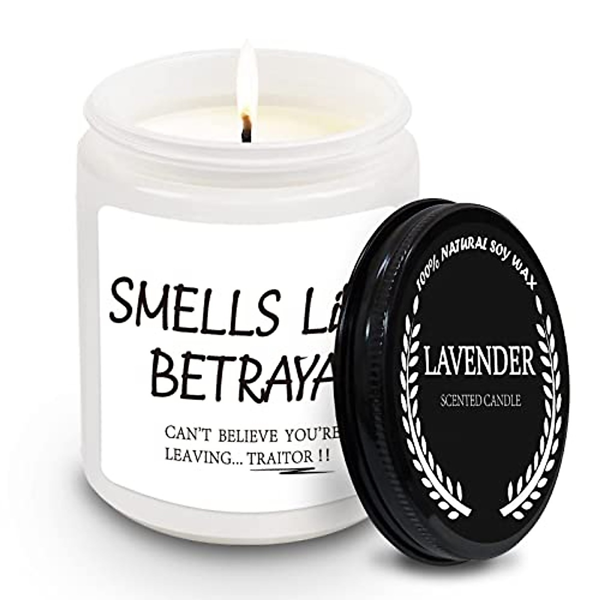 Lovearth Funny Going Away Gift for Coworker, Best Friend Moving, Coworker Leaving Gifts for Women, Men - New Job, Promotion Gift, Farewell, Goodbye Gifts for Coworkers, Boss, Lavender Scented Candles