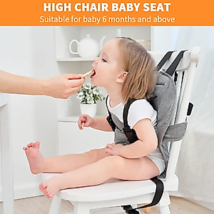 High Chair Harness Seat for Travel, Portable Baby Safety Harness Chair Accessory, Washable Travel Harness Seat with Adjustable Straps Shoulder Belt for Infant Feeding/Toddler - Baby Travel Essential