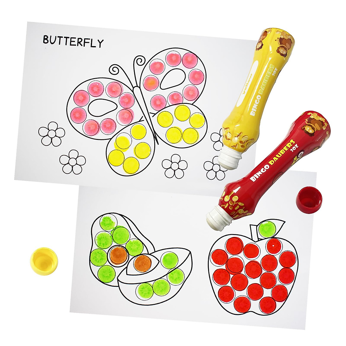 Yuanhe Bingo Daubers Dot Markers - 3 oz Paint Dotter Bingo Dabbers/Dobbers, Set of 6