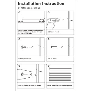 Mkono Wood Sunglasses Storage Organizer Wall Mounted Rustic Eyeglasses Display Holder Eyewear Glasses Hanging Rack for Entryway Living Room Bedroom, 3 Pack, Brown