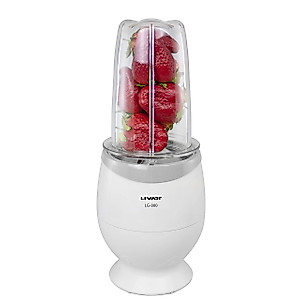 Livart Mini Mixer High-Speed Blender with Two 400ml and two 300ml mixing containers / Shake Maker Mixer System, White, MADE IN KOREA
