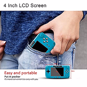 Handheld Games Console with 500 Games, 4 Inch Screen Retro Video Games Player Support AV Output, Rechargeable Electronic Games Gift for Kids Adults