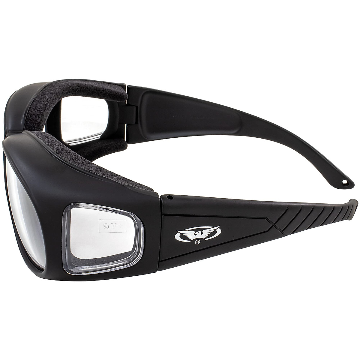 Outfitter clear motorcycle glasses. Over-Prescription glasses