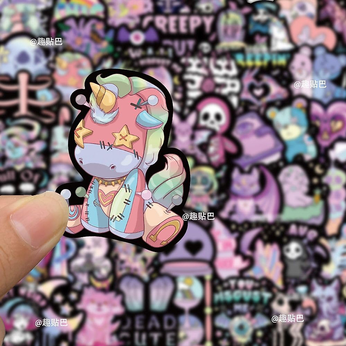 56Pcs Cute Animal Stickers for Kids, Water Bottle Stickers Waterproof Vinyl Hydroflask Phone Skateboard Laptop Stickers, Aesthetic Sticker Packs for Girls Teens