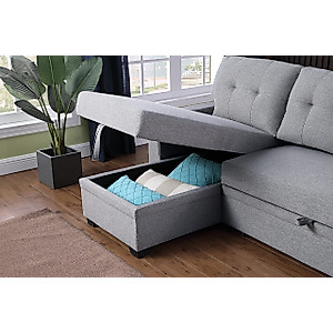 Devion Furniture DVV-5012 Sofabed, Light Gray