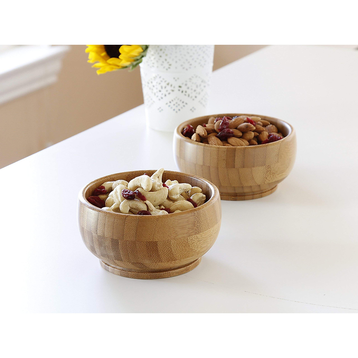 Avanchy Bamboo Baby Bowl + Baby Plate + 2 First Stage Spoons. Removable Suction Bottoms.