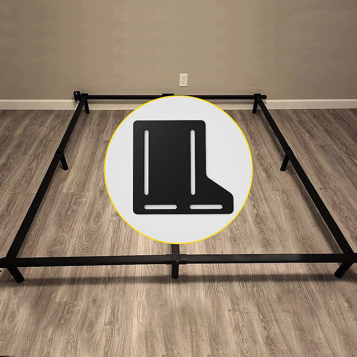 Bed Frame Brackets 2PCS Bed Rail Hardware Adapter for Headboard Heavy Duty Metal Bed Frame Extenders Attachment Brackets for Adjustable Bed Base Parts