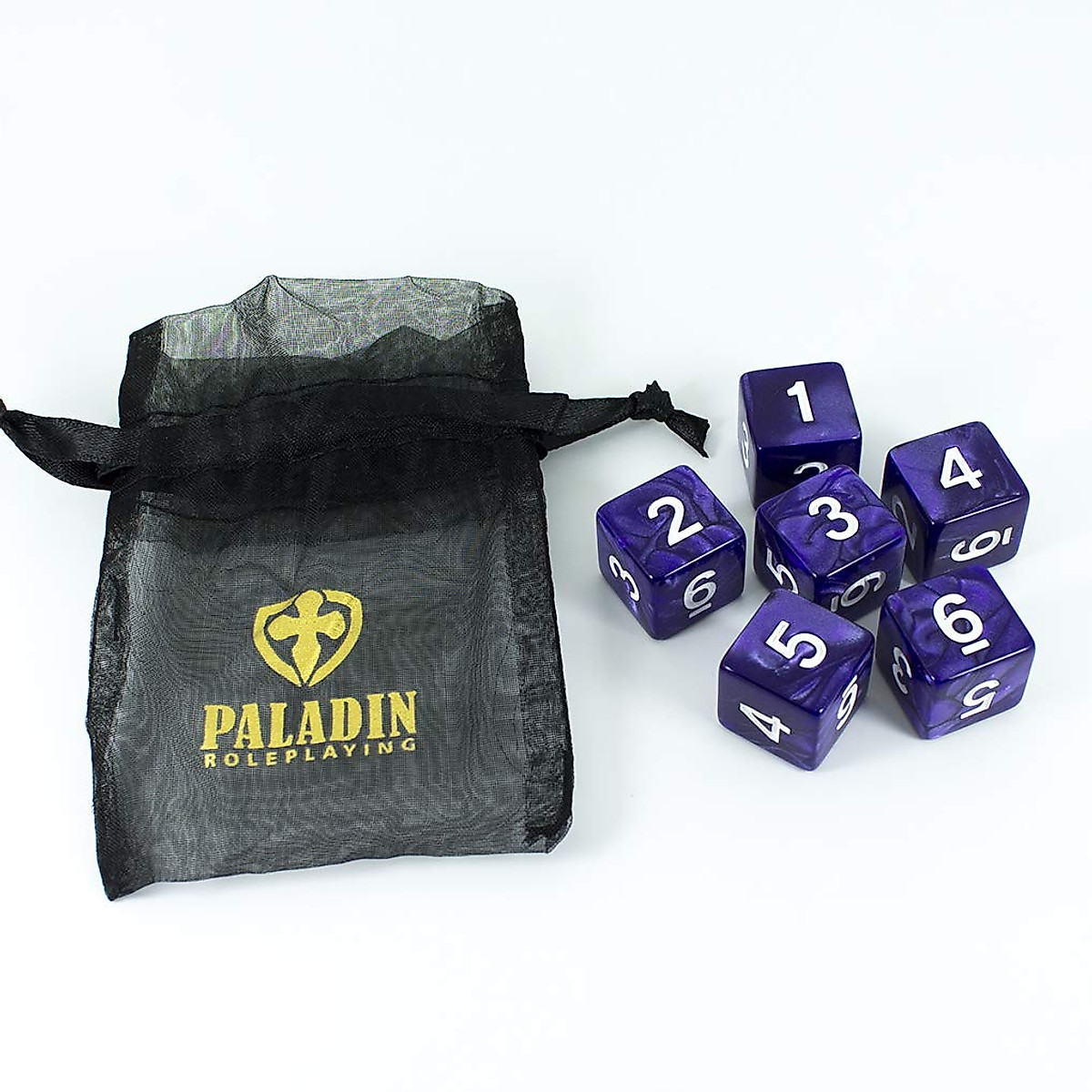 Paladin Roleplaying Purple D6 Dice Set - Pearl Effect - Set of 6