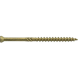 Power Pro 967886 Trim Screws, #8 x 2-1/2", All Purpose Wood, Deck, Composite, and Exterior Trim Screws, Rust Resistant, Bronze, 2500pcs Box