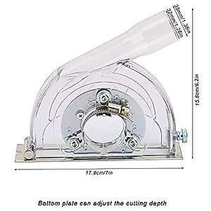 Stone Cutting Dust Cover, Cutting Dust Cover Grinding Shroud for 100/125/150mm Angle Grinder & 115/125mm Saw Disc