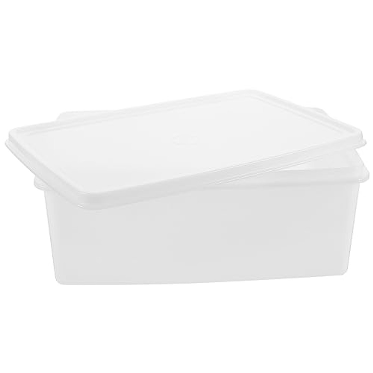 Luxshiny 1Pcs Clear Storage Box Stackable Clear Storage Bins Storage Bin Tote Storage Holder Box For Home Shop- 2. 1L