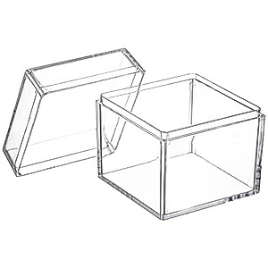 Okllen 36 Pack Acrylic Square Cube, Small Clear Box with Lids, Treat Gift Boxes Candy Storage Container for Cosmetics, Makeup, Jewelry, Party Favor, 2x2x2 Inches