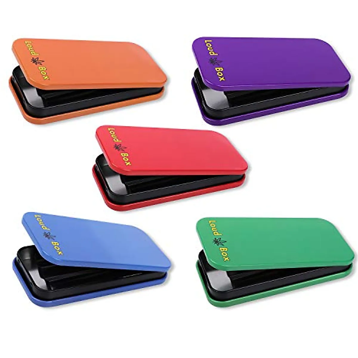 LoudLyfe - Loud Box 5 Pack Colorful Metal King Sized pre roll Cone Holder, Cigarette Tube, and Cigarette case, Holds 3 pre Rolled Cones, Convenient Smoking Accessories