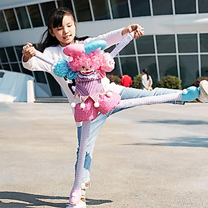 GARUNK 37.4" Pink Plush Clown Doll with Retractable Arms & Legs, Cute Baby Girl Birthday Gift