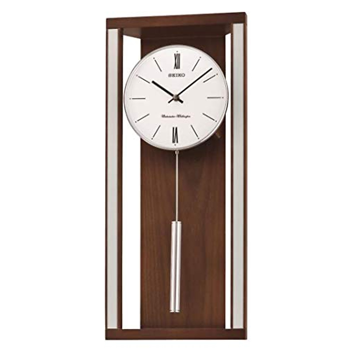 Seiko Modern & Sophisticated Wall Clock with Pendulum and Dual Chimes