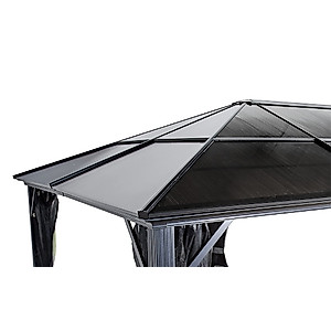 Sojag 500-5157864 8mm 2 Track No.77 Meridien Hard Top Sun Shelter, 10' by 14', Charcoal