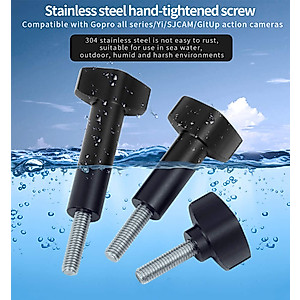 FEICHAO 3Pcs CNC Thumbscrew M5 Compatible for GOPRO Hero 9 Hero 8 Hero 7 MAX All Series/ EK7000 4K and Other Cameras (2.52in / 64mm)