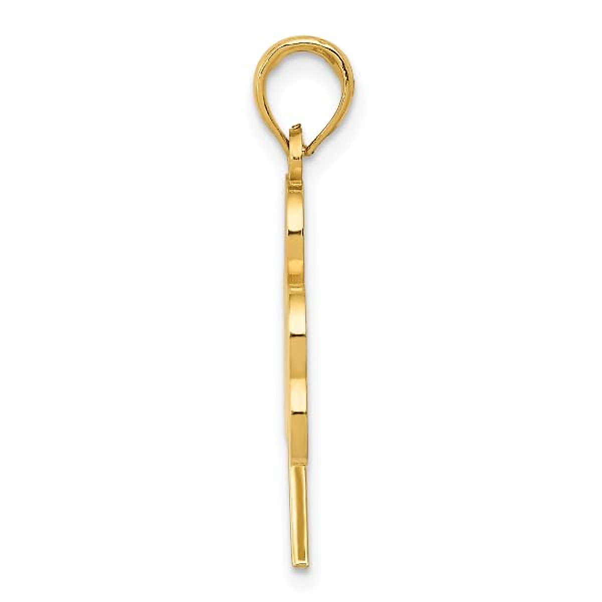 IceCarats 14K Yellow Gold Green Lucky Clover Leaf Shamrock Flower Necklace Heart Claddagh Celtic Charm Pendant Irish Jewelry 30mm x 15mm Only