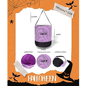 Halloween Trick or Treat Bag,Halloween Baskets,Halloween Candy Buckets for Kids,Halloween Treat Baskets,Goody Bags,Gift Bags for Halloween Parties