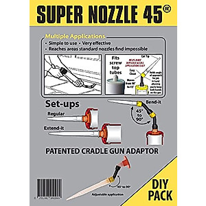 SUPER NOZZLE 45 Adjustable Caulk Gun Nozzle Extender (DIY Kit)