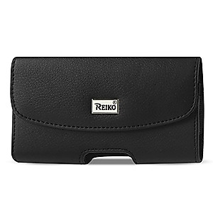 Reiko Wireless Horizontal Pouch with Magnetic Closure (6.62X3.46X0.68) - Black