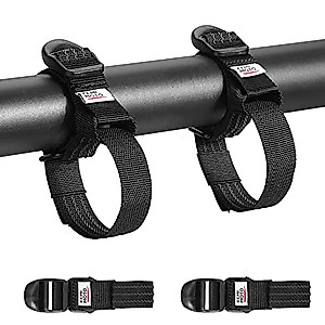 KEMIMOTO 4 Pack Shovel Holder Rubber Roof Rack Straps Fits 1.5"-3.5" Diameter Tools Clamp For 0.85"-2.5" Mounting Roll Bar.