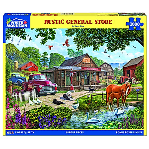 White Mountain - Rustic General Store, 1000 Piece Jigsaw Puzzle, Classic Puzzle, Farm Puzzle