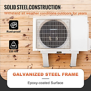 VEVOR Air Conditioner Support Bracket, No Drilling Easy Installation, Heavy Duty Steel Construction Max. 220 lbs Load Capacity, Fits Single or Double Hung Windows, Home and RV, White