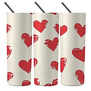 Medpol love kisses valentines insulated tumblers coffee cup Gift，love kisses valentines Drinking Glasses-Tea Cup-Coffee Mug tumbler with lid and straw 20 oz insulated tumbler cups