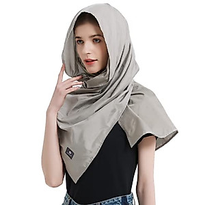 Radia Smart® EMF Protection Scarf, Silver Fiber Fabric, RF Blocker Radiation Protection, 5G, WiFi, Cellular, Bluetooth. High Shielding Efficiency. Multiple Ways To Wear.