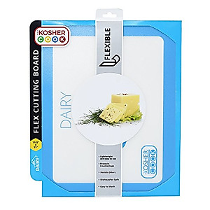 Dairy Blue Flexible Cutting Board and Counter Protector - Lightweight, Odor Resistant, Dishwasher Safe - Color Coded Kitchen Tools by The Kosher Cook