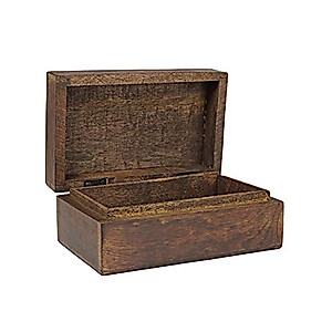 NIRMAN Handmade Wooden Jewellery Trinket Box Keepsake Storage Organizer with Hand Carved Celtic Design