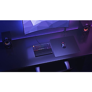 Glorious XL Gaming Mouse Mat/Pad - Stealth Edition- Large, Wide (XL) Black Cloth Mousepad, Stitched Edges | 16"x18" (G-XL-Stealth)