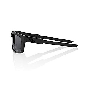 100% Type S Sport Wrap Around Sunglasses - Durable, Lightweight Active Performance Eyewear w/Rubber Temple & Nose Grip (Soft TACT Slate - Grey PEAKPOLAR Lens)