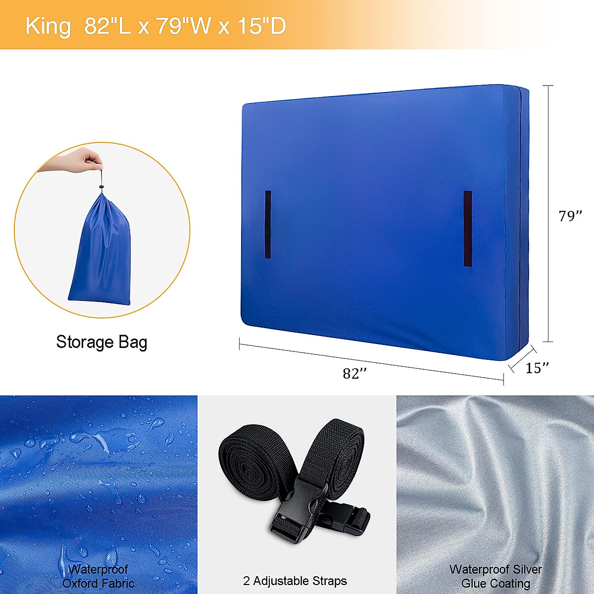 LuxAPP King Mattress Bag for Moving,Waterproof Reusable Mattress Storage Bag with Handles Heavy Duty Zippered