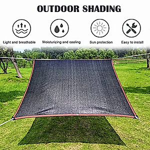 Garden Shade Cloth for Plants 6.5 x 10 FT 70% Plant Shade Cover from Sun, Shade Tarp for Plants Heat Protection, for Garden, Backyard, Patio, Greenhouse, Pergola (Black 6.5x10ft)