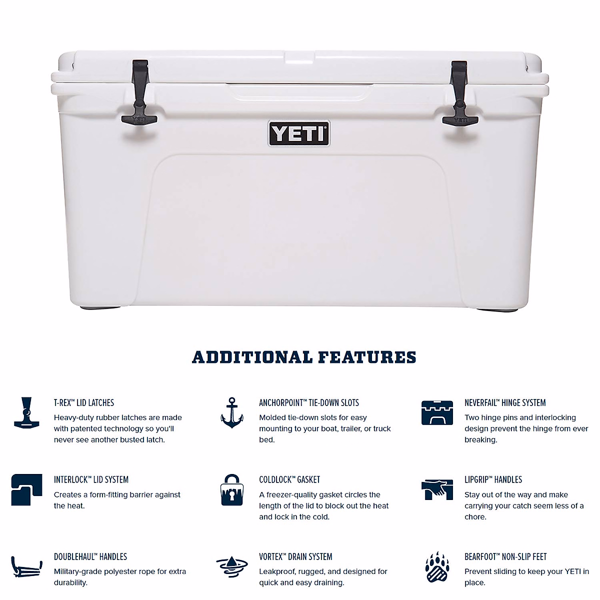 YETI Tundra 75 Cooler, White