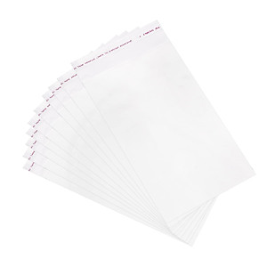 uxcell 100Pcs Clear Cello Bags, 7" x 12" Plastic Self Sealing OPP Cello Treat Bags Cello Poly Bags for Packing Cookies Candy Jewelry Gifts, Clear