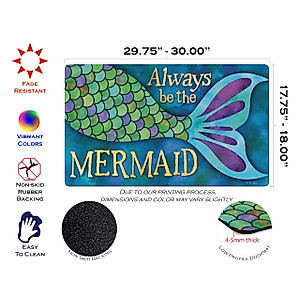 Toland Home Garden 800501 Mermaid Tail Funny Door Mat 18x30 Inch Outdoor Doormat for Entryway Indoor Entrance