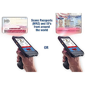 IDetect Quantum Edge Age Verification ID Scanner for Bars and Clubs - Passport, ID and Drivers License Reader - Includes Pistol Grip, Extended Use Battery, & Accessories - Stops Unwanted IDs (V3)