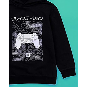PlayStation Kids Hoodie Boys Games Japanese Logo Black Jumper Jacket 9-10 Years