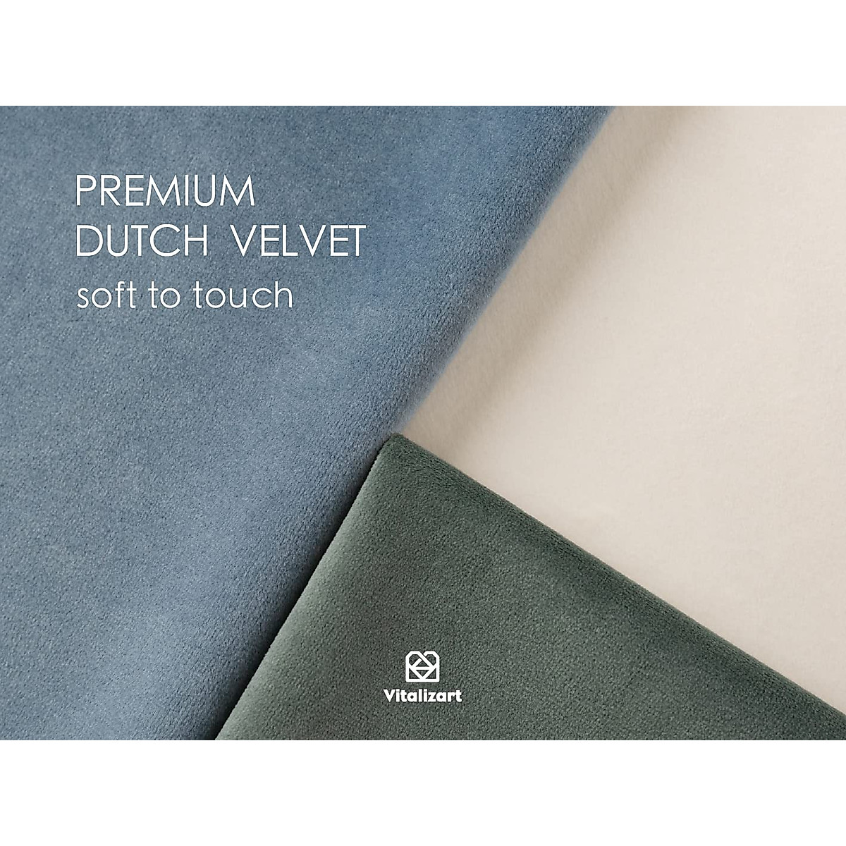 Vitalizart Velvet Ribbon Dusty Green Blue 3/8" x 15 Yd Fabric Trim 3 Rolls * 5 Yd for Christmas Wreath Decoration Craft Ornaments Gift Wrapping Bows