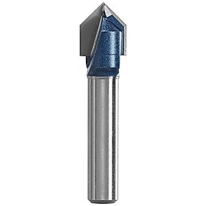 BOSCH 84300MC 3/8 In. x 7/16 In. Carbide-Tipped V-Groove Router Bit