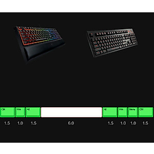 2 Pcs 1.5X R1 Backlit Set Portal Keycap Laser Carving CTRL/Win/ALT/FN Switchs OEM Profile for Most MX Mechanical Keyboards Gaming Replacement (2pcs 1.5u)