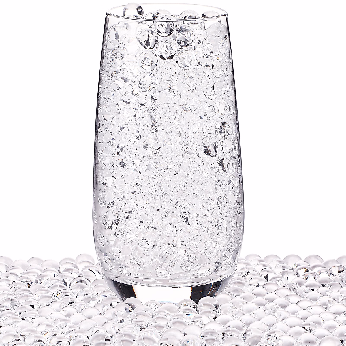 Inbagi 150, 000 Pcs Transparent Gel Water Beads Vase Filler Beads Crystal Water Growing Balls for Vases Jelly Balls for Floating Floral Candle Pearls Wedding Christmas Centerpiece
