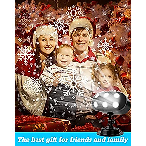 Christmas Projector Lights Outdoor Snowflake Projector Holiday Projection with Remote IP65 Waterproof for Themed Holiday Party